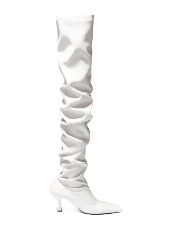 Proenza Schouler Trap Leather Over-the-knee Boots - White