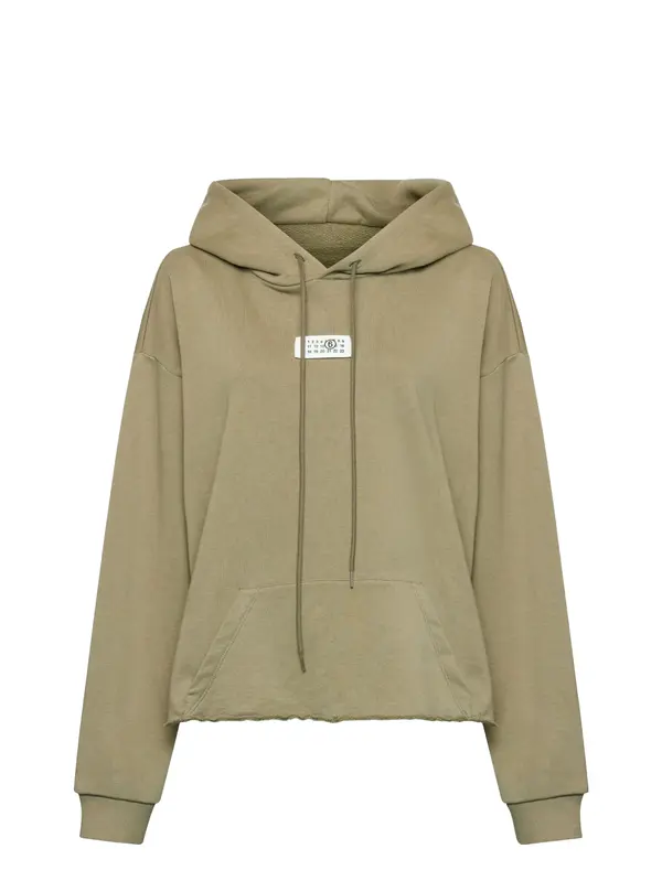 MAISON MARGIELA Numeric Raw-cut-hem Hoodie - Neutrals