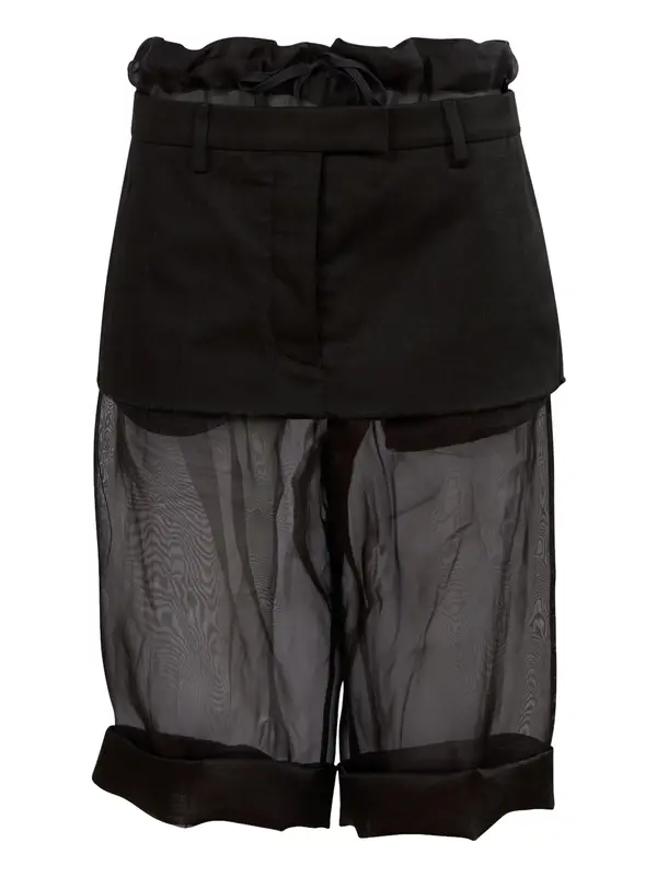 MAISON MARGIELA Deconstructed Layered Midi Skirt - Black