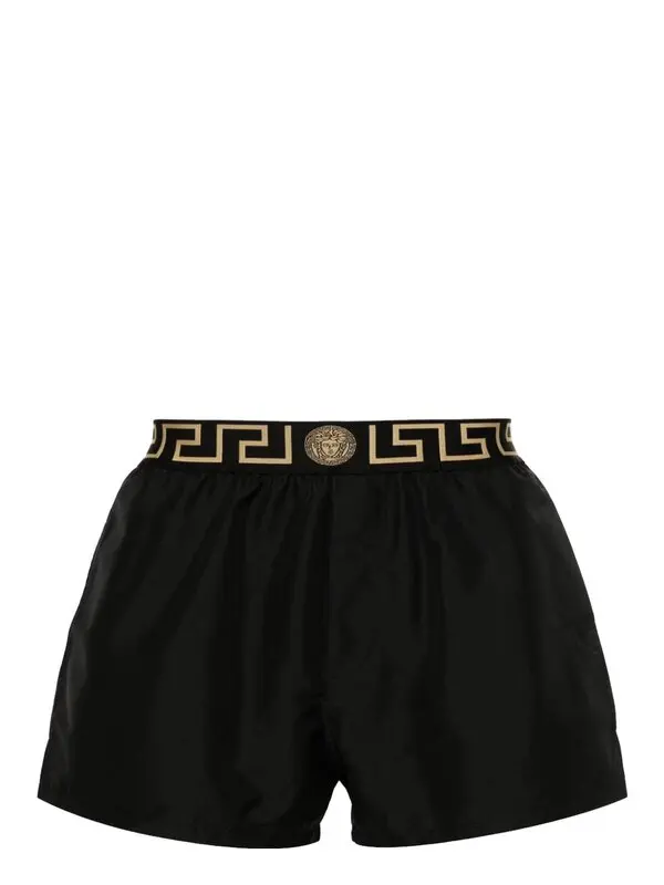 Versace Greca Border Swim Shorts - Black