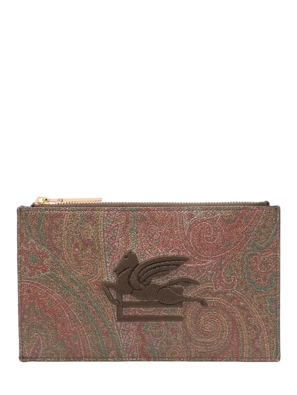 Etro Paisley Print Wallet - Brown