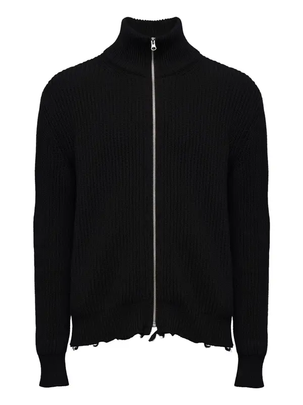 MAISON MARGIELA X Salomon Zip-fastening High-neck Cardigan - Black