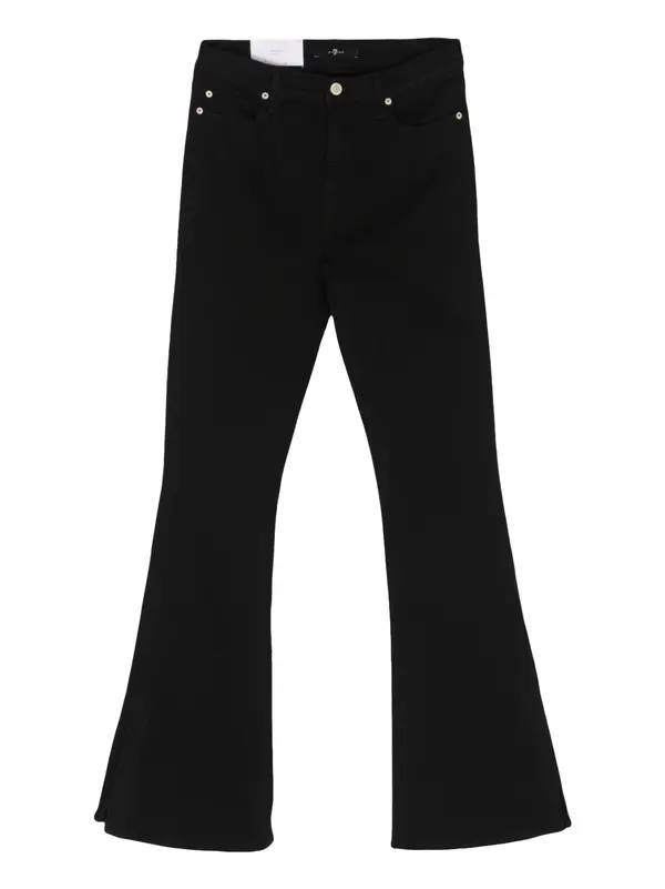 7 For All Mankind Ali High-rise Flared Jeans - Black