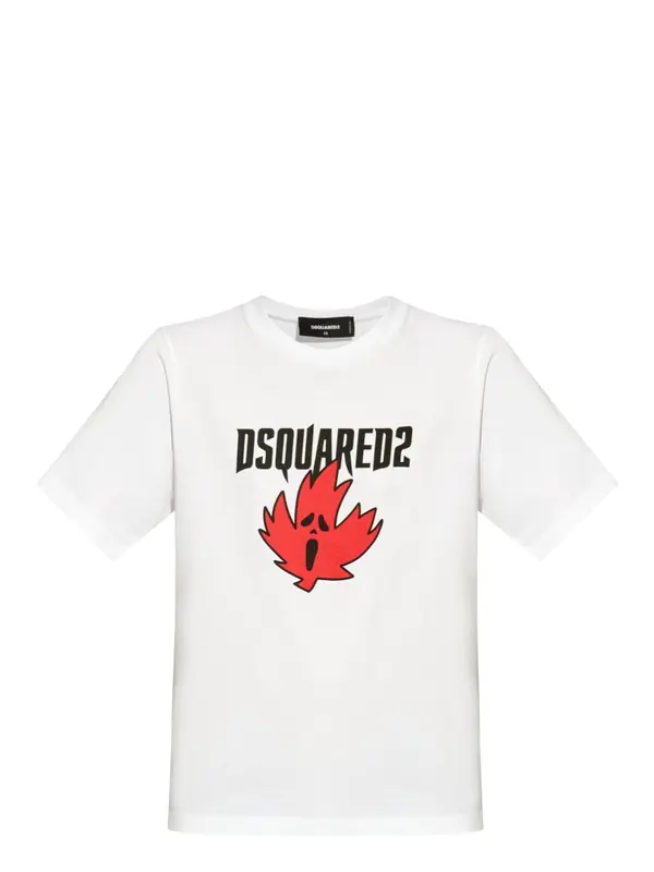 Dsquared2 Horror Maple Leaf-print T-shirt - White