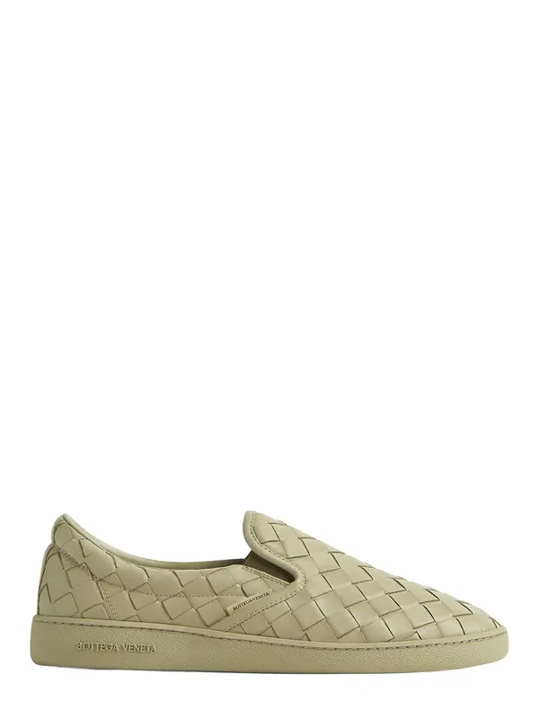 Bottega Veneta Intrecciato Leather Sawyer Sneakers - Green
