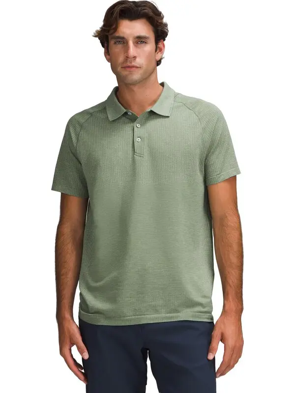 Lululemon Metal Vent Tech Polo Shirt - Jade Grey/grey Eucalyptus