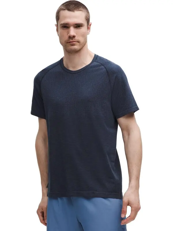 Lululemon Metal Vent Tech Short-sleeve Shirt - Mineral Blue/true Navy