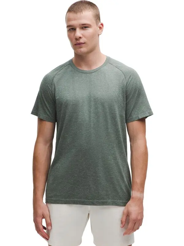 Lululemon Metal Vent Tech Short-sleeve Shirt - Pine Grey/palm Deco