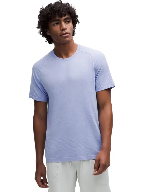 Lululemon Metal Vent Tech Short-sleeve Shirt - Serene Blue/dusty Lilac
