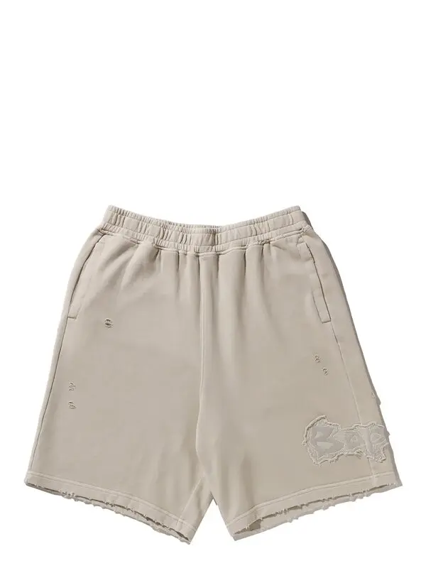 A BATHING APE Destroy Sweat Shorts - Ivory