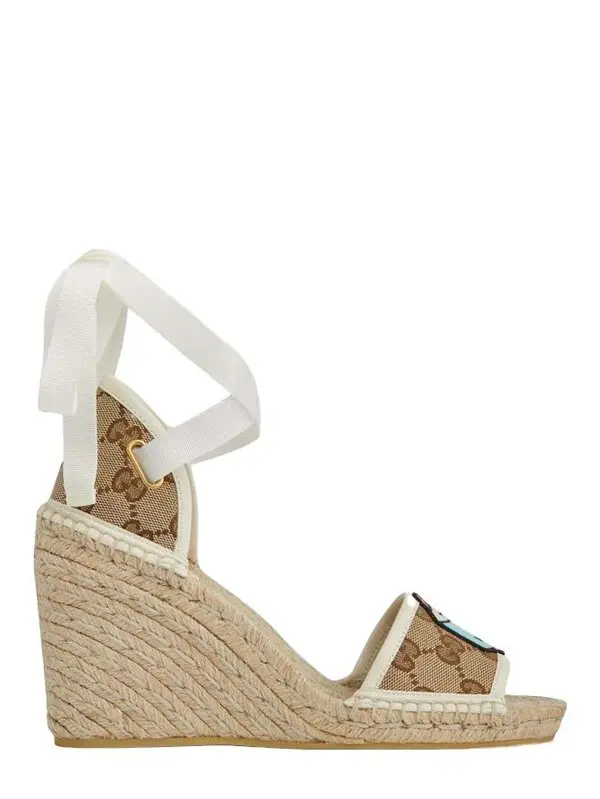 Gucci Gg Espadrille With Patch - Beige