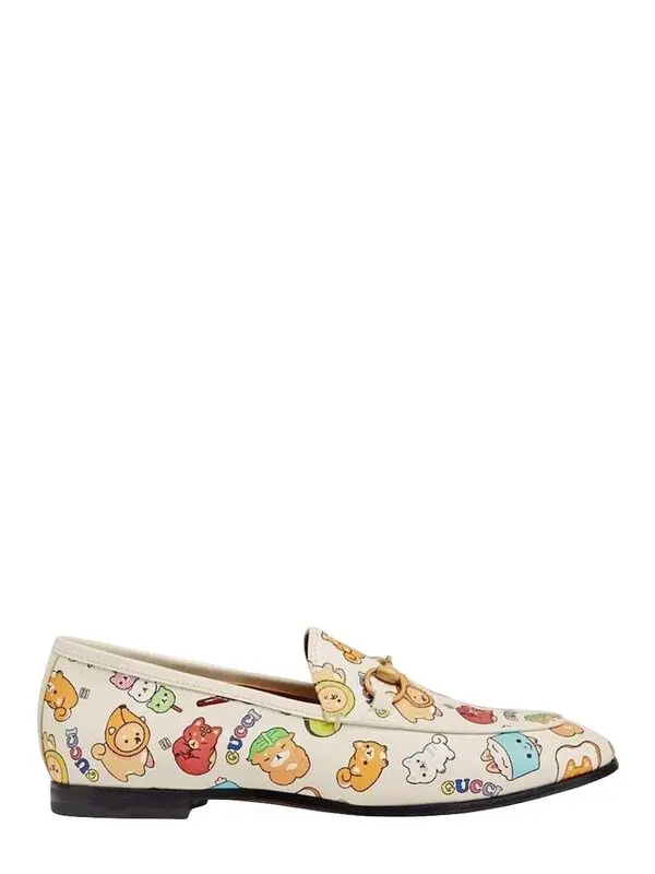 Gucci Jordaan Animal Printed Loafer - Beige