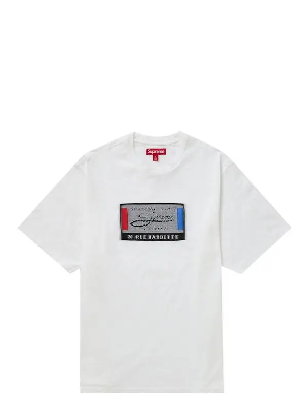Supreme Intarsia Label Short Sleeve Top - White