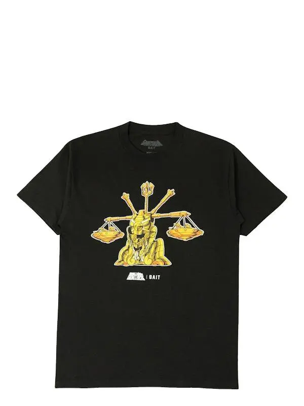 BAIT X Saint Seiya Libra Gold Tee Shirt - Black