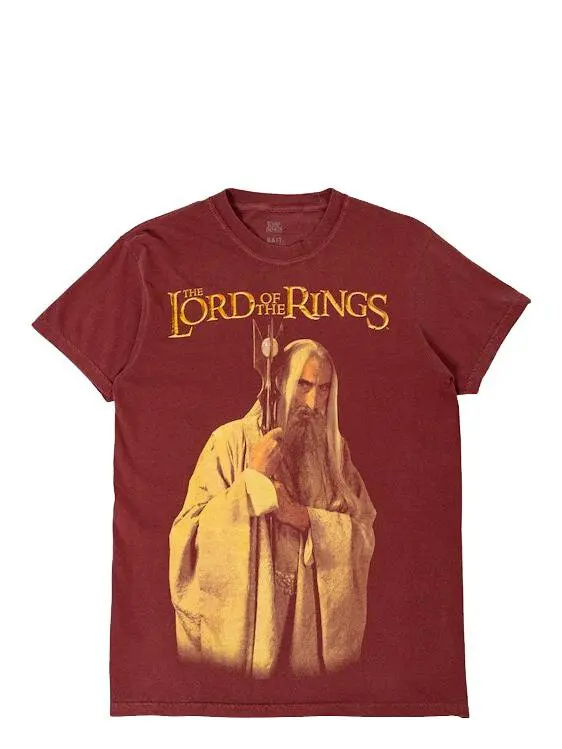 BAIT X Lord Of The Rings Saruman Tee Shirt - Burgundy