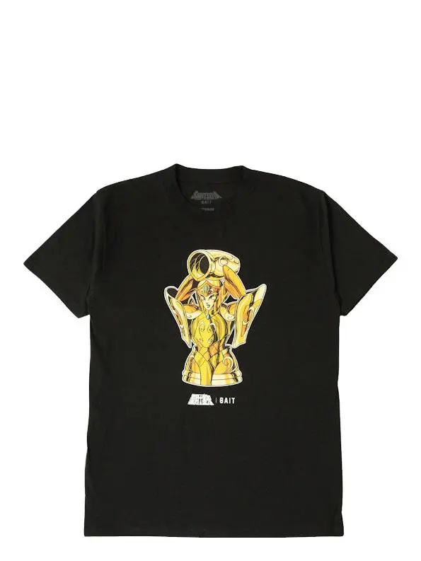 BAIT X Saint Seiya Aquarius Gold Tee Shirt - Black