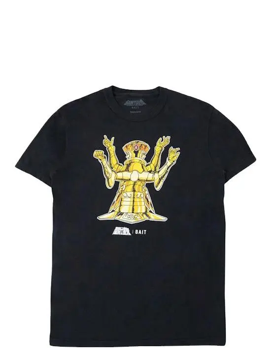 BAIT X Saint Seiya Gemini Gold Foil Tee Shirt - Black