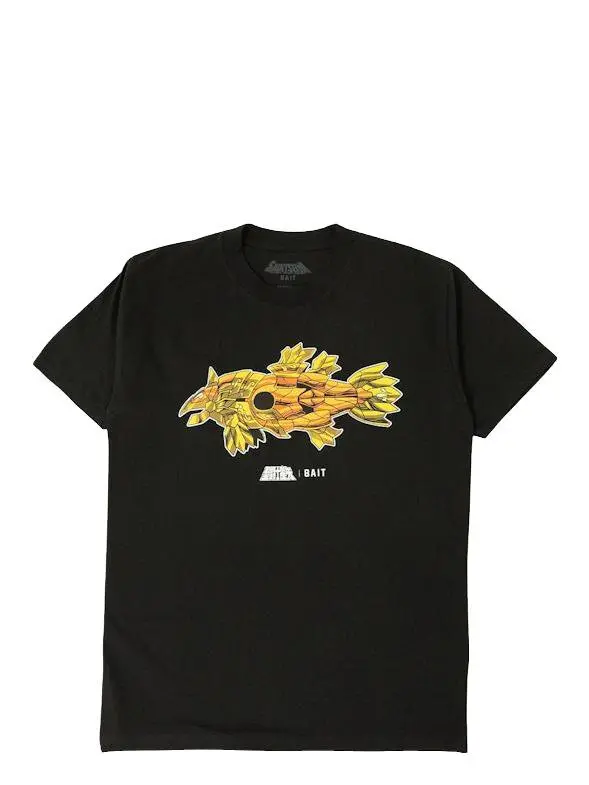 BAIT X Saint Seiya Pisces Gold Tee Shirt - Black