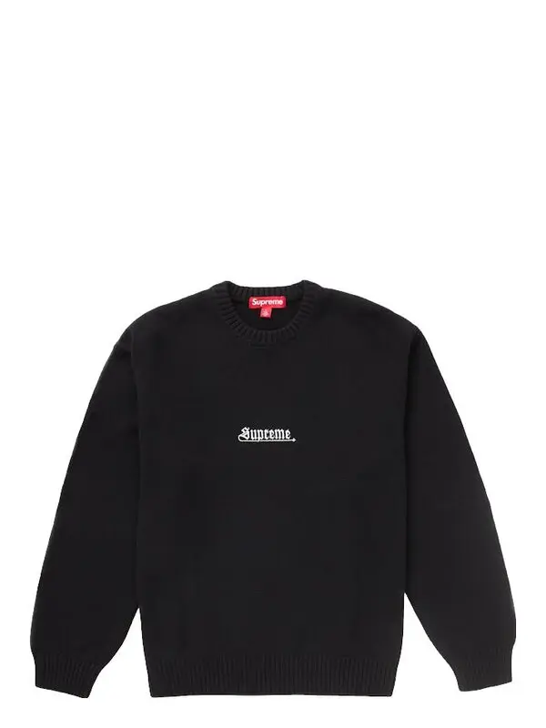 Supreme Old English Crewneck Sweater - Black
