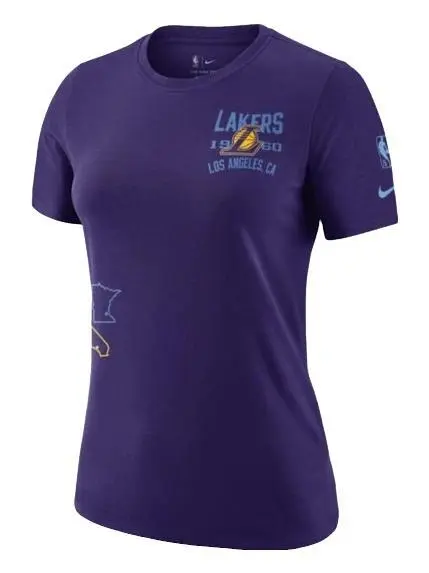 Nike Nba Los Angeles Lakers Courtside City Edition T-shirt - Purple