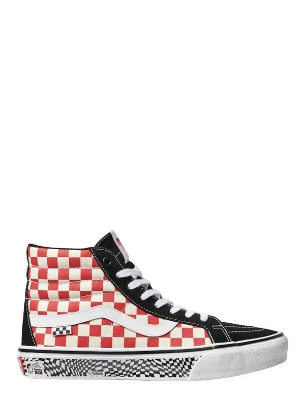 VANS Sk8-hi Reissue Grosso Forever Checkerboard Sneakers - Red/white/black