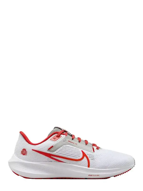Nike Pegasus 40 Ohio State Sneakers - White/pewter Grey/university Red