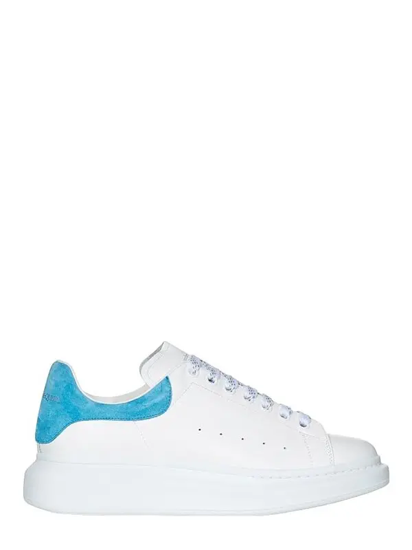 Alexander McQueen Oversized Suedein Sneakers - White/lapis Blue