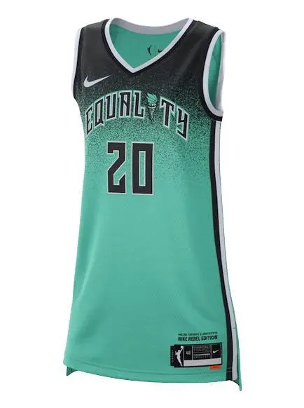 Nike Wnba Rebel Edition New York Liberty Sabrina Ionescu 2023 Drifit Victory Jersey - Mint/black