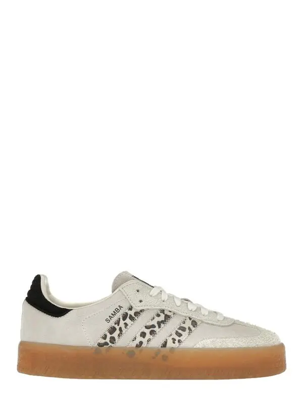 Adidas Sambae Leopard Sneakers - Off White/cream White/core Black
