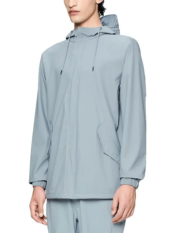 Rains Fishtail Hooded Rain Jacket - Pool