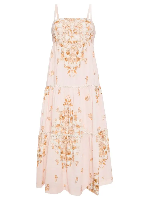 Sachin & Babi Giorno Floral-print Midi Dress - Pink