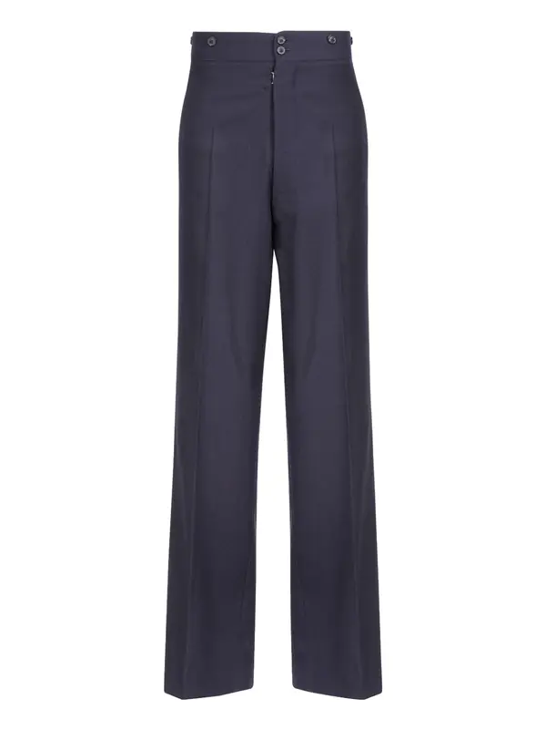 MAISON MARGIELA Barathea Wool Trousers - Blue