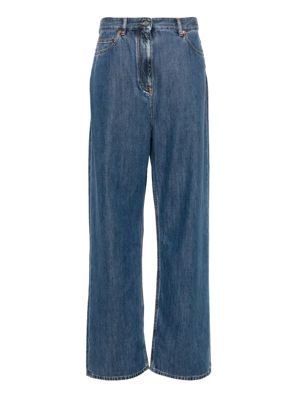 Valentino Garavani Straight-leg Denim Jeans - Blue