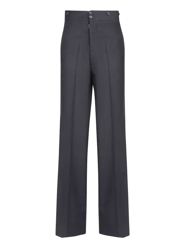 MAISON MARGIELA Barathea Wool Trousers - Black