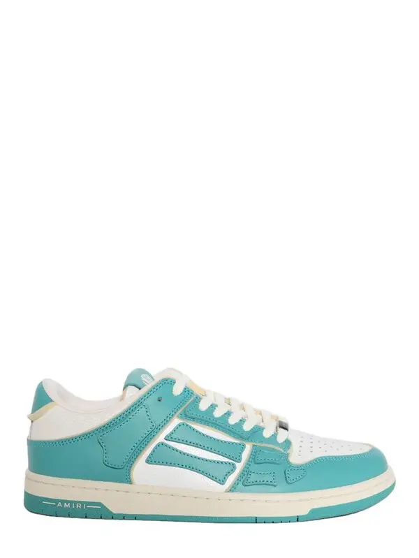 Amiri Collegiate Skel Top Low Sneaker - Sea Blue White