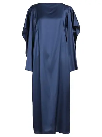 MAISON MARGIELA Maxi Flared Viscose Dress - Blue