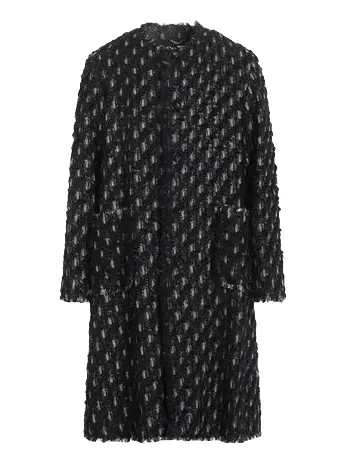 Dolce & Gabbana Coat Size Synthetic Fibers, Wool, Metallic Polyester, Cotton - Black
