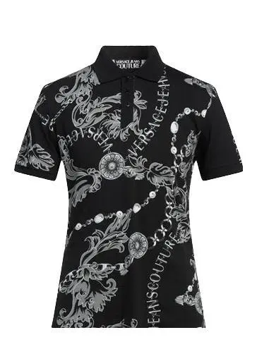 Versace Polo Shirt Size Cotton - Black