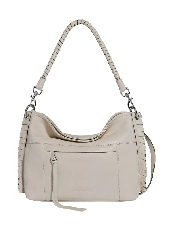 AIMEE Leather Shoulder Bag - Bone
