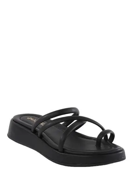 Seychelles Platform Wedge Slide Sandal - Black