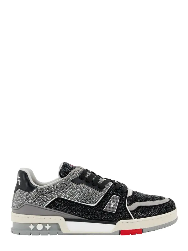LOUIS VUITTON Trainer With Rhinestone Embellishments - Black
