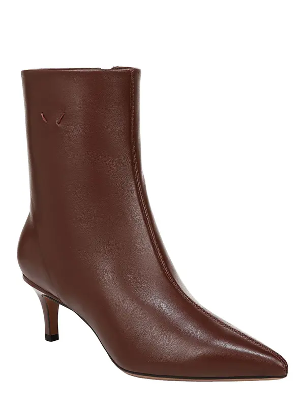 Franco Sarto Pointed Toe Bootie - Dark Brown