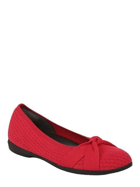 LIFESTRIDE Bzees Kissed Knit Ballerina Flat - Fire Red