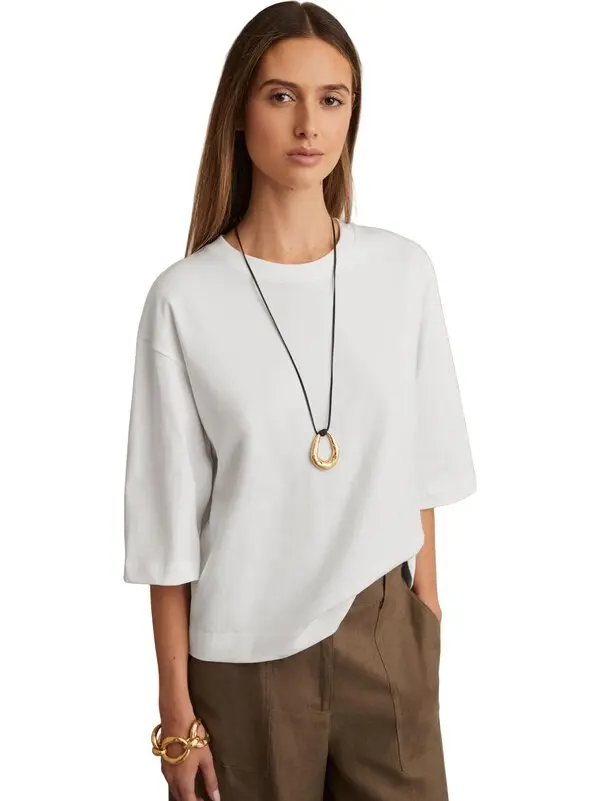REISS Cassie Oversized T-shirt - White