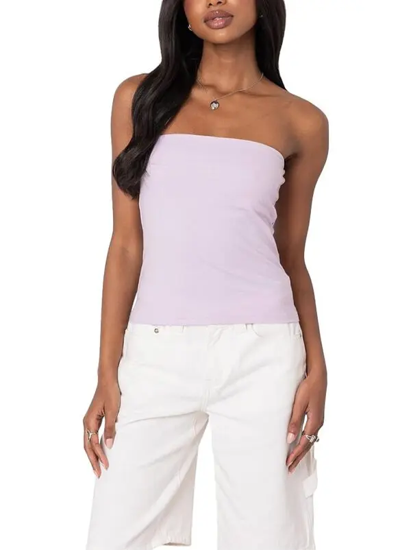 EDIKTED Built-in Bra Tube Top - Lilac