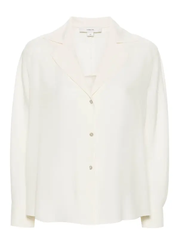 Vince Semi-sheer Silk Shirt - Neutrals