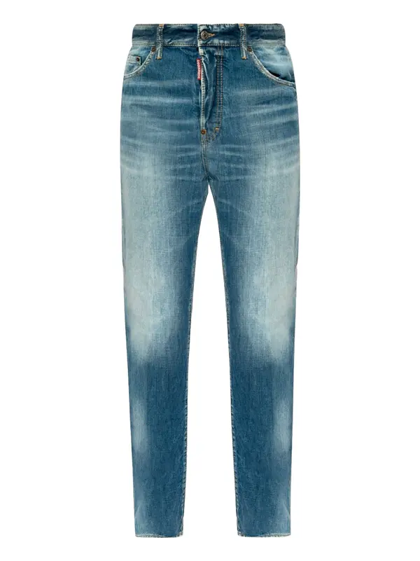 Dsquared2 Layered-effect Straight-leg Jeans - Blue