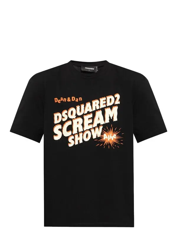 Dsquared2 Scream Show Cotton T-shirt - Black