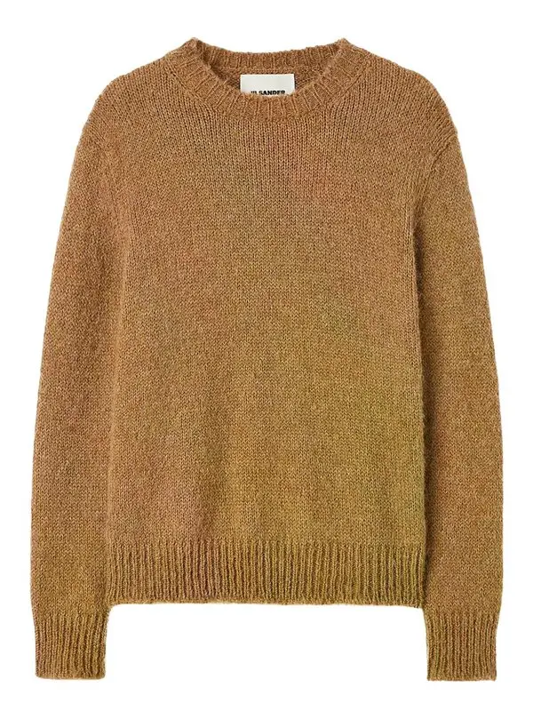 JIL SANDER Crew-neck Wool Jumper - Brown