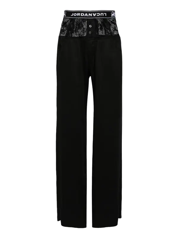 JORDANLUCA Audit Logo-waistband Trousers - Black